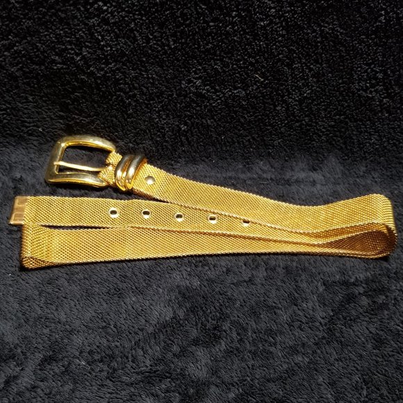 Accessories | Vintage 9s Womens Shear Mesh Gold Tone Woven Chain Belt ...